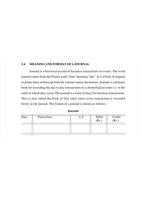 SOLUTION Meaning And Format Of A Journal Studypool