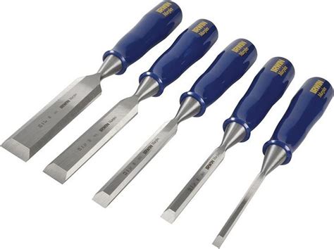 Irwin Marples M Bevel Edge Chisel Blue Chip Handle Set Of