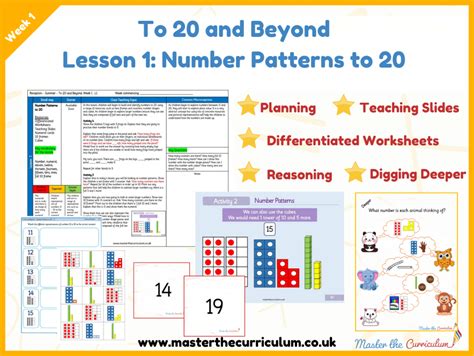 To 20 And Beyond Week 1 Lesson 1 Number Patterns Master The Curriculum