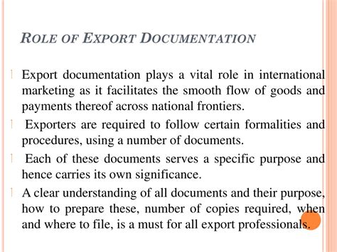 PPT Export Import Documentation PowerPoint Presentation Free Download ID 9618203