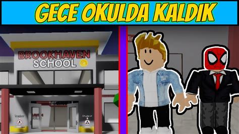 ROBLOX BROOKHAVEN da OKULDA GİZLİCE KALDIK YouTube
