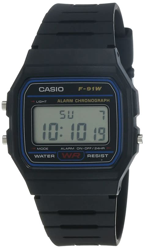 Casio F91w 1 Mens Classic Chronograph Alarm Lcd Digital Watch Black F