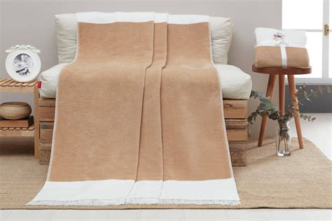 Dolce Bonİta Home Tek KİŞİlİk Battanİye Pamuklu Kahverengİ Beyaz