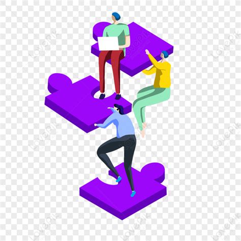 만화 퍼즐 일러스트 팀 비즈니스 협력 그림팀워크업무 Png 일러스트 무료 다운로드 Lovepik