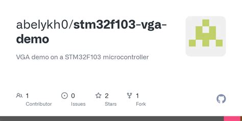 Github Abelykh0stm32f103 Vga Demo Vga Demo On A Stm32f103