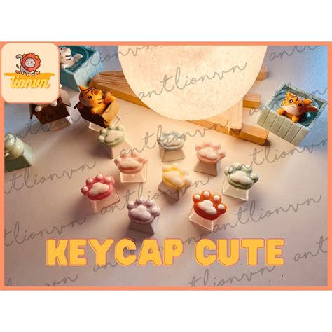 Nút Bàn Phím Keycap Lẻ Chân Mèo Màu Kẹo Đường Lionvn Shopee Việt Nam