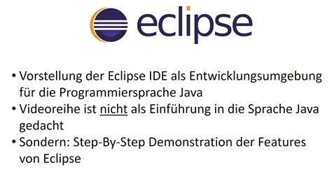 01 Eclipse Ide Einführung In Die Videoreihe Youtube