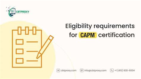 Capm Certification Eligibility Requirements A Comprehensive Guide
