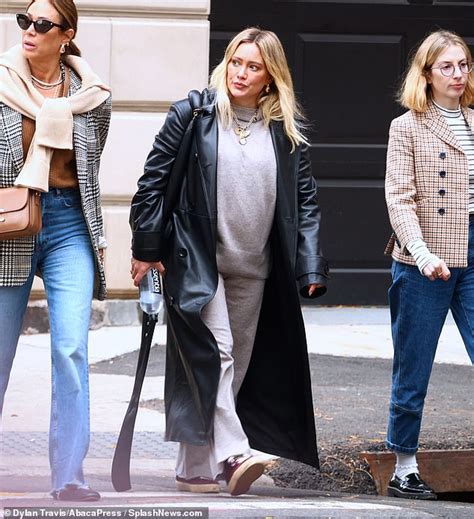 Hilary Duff Dons Sheer Black Skirt In Nyc To Pre Tape Appearance On Late Night With Seth Meyers