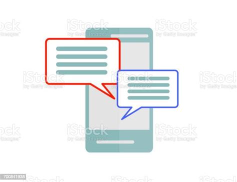 화이트 휴대 전화 Sms 핸드폰 메시지 컨셉에 고립 된 스마트폰 벡터 아이콘 채팅 메시지 알림 개념에 대한 스톡 벡터 아트 및