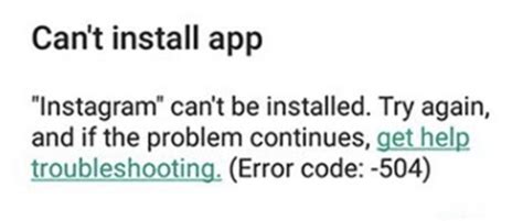 Solved How Do I Fix Cant Install App With Error Code 504 On