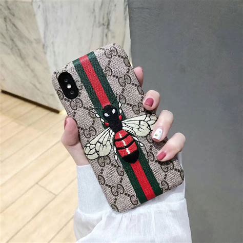 Bee Embroidery Gucci Iphone X Xs Xr Xs Max 6 6s 7 8 Plus Case Cover