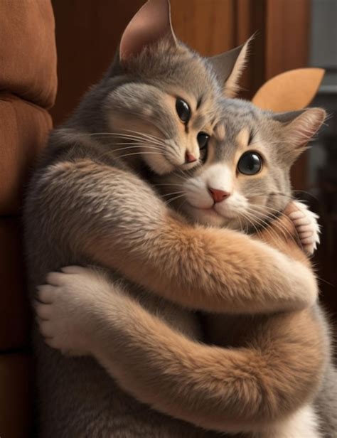 Premium Ai Image Tom And Jerry In A Tight Embrace Their Fur Bristling As They Share A Moment