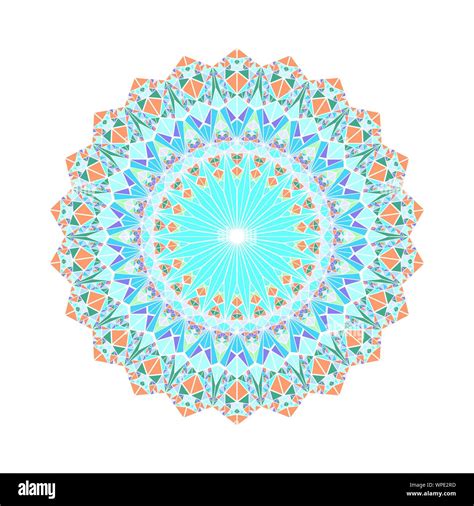 Abstract Ornate Triangle Mosaic Mandala Ornamental Round Vector Design From Triangles Stock