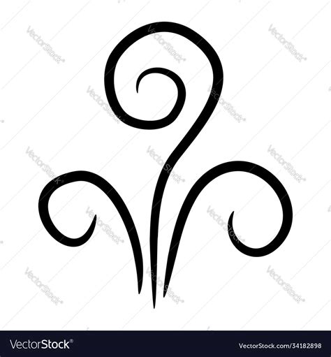 Aroma Steam Icon Smoke Fume Line Heat Vapor Stink Vector Image