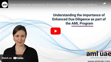 Video On Enhanced Due Diligence As Part Of The Aml Program