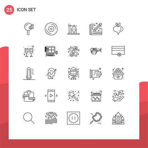Modern Set Of Lines Pictograph Of Vegetable Food Medical Sketch Design Editable Vector Design