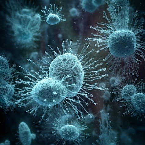 Premium AI Image Microorganisms Through A Microscope Ultra HD Photo