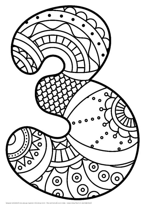 Number Coloring Page