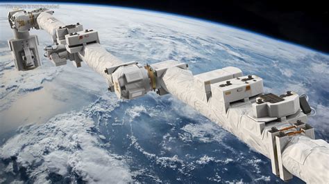 Iss Module Cygnus Spacecraft With Canadarm 3d Model 79 3ds Blend
