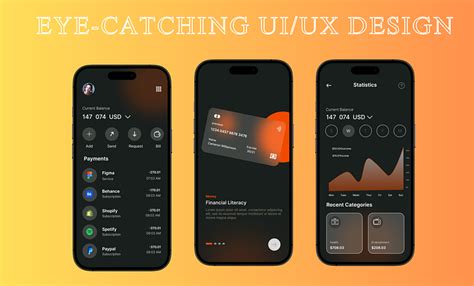 mobile app design with an eye catching ui ux design using figma by