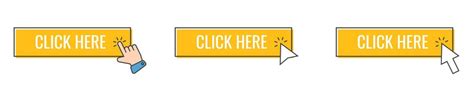 premium vector click cursor icon with click here button vector set