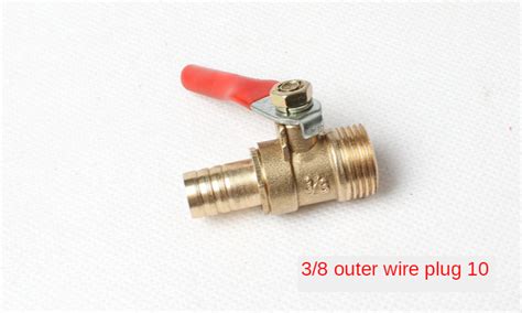 황동 가시 볼 밸브 4 12 호스 바브 18 12 14 수나사 커넥터 조인트 구리 파이프 피팅 커플러 어댑터 배관