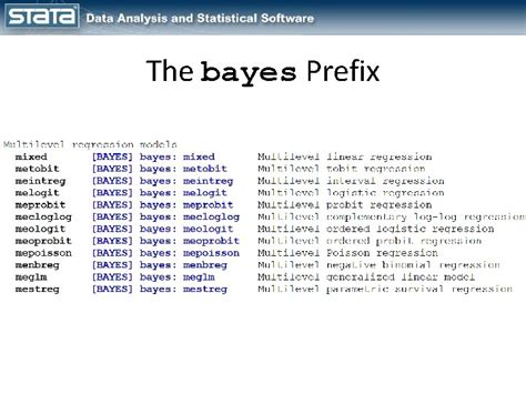 introduction to bayesian analysis using stata 15 chuck