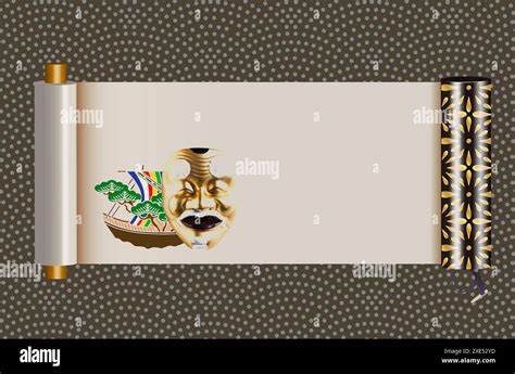 Old Man And Picture Scroll Stock Photo Alamy