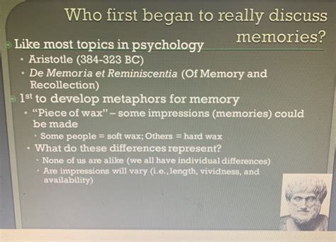 Solved Psychology Of Memory Chapter 7 Chegg Com