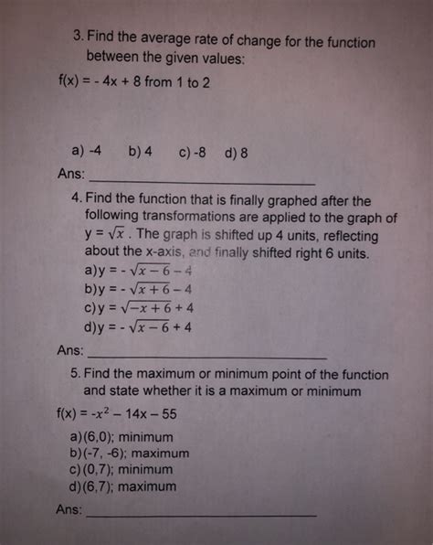 Solved 1 Determine Algebraically Whether The Function Is