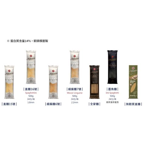 Molisana 茉莉義大利直麵 15號 細扁麵 7號 6號 全麥麵 墨魚麵 500g 無麩質義大利麵 400g 蝦皮購物