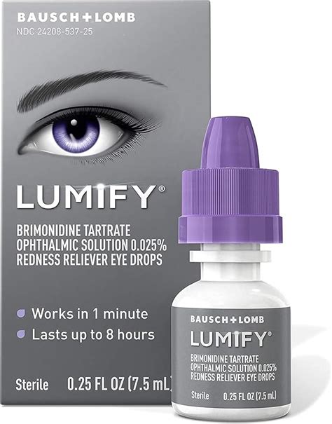 Lumify Redness Reliever Eye Drops 025 Fl Oz 75ml Au