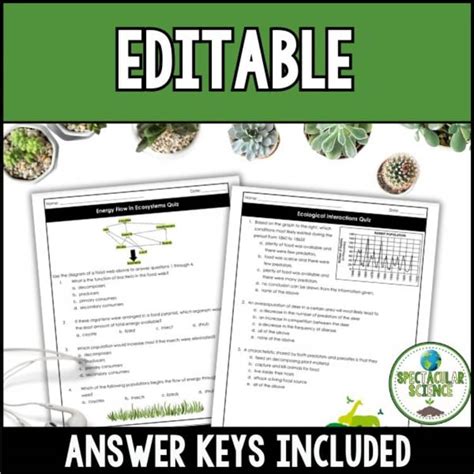Ecology Review And Assessments By Spectacular Science Tpt