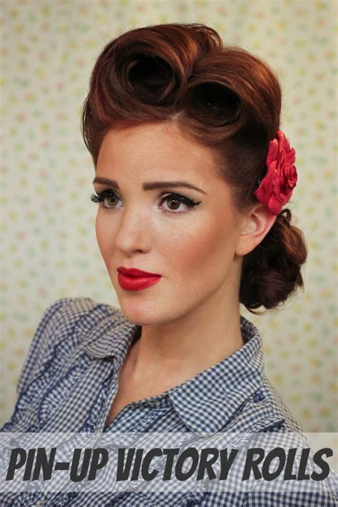 1940s Victory Rolls Hairstyle Iconic Vintage Hairstyles Salon Art
