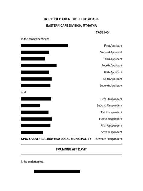 Founding Affidavit Example Pdf Police Justice