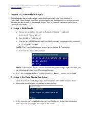 Lesson PowerShell Scripting Docx Based On Windows PowerShell Scripting Tutorial For