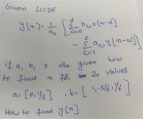 Given Lccde Y N A D X Nd Ea Y N If Chegg