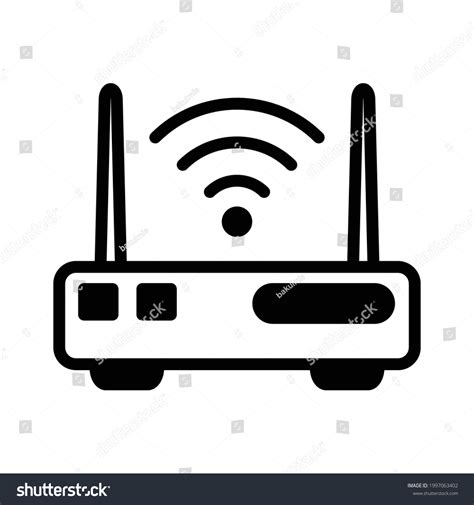 Wireless Router Icon Vector Sign Symbols Stock Vector Royalty Free