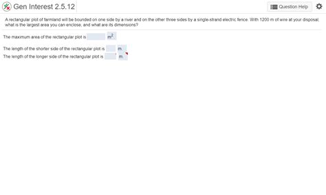 solved 4x gen interest 2 5 12 question help a rectangular