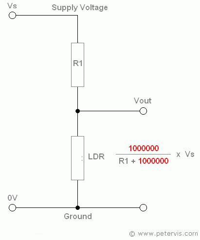 Potential Divider Circuit With LDR