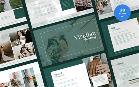 Viridian Plantilla De Keynote Para Presentación De Bodas