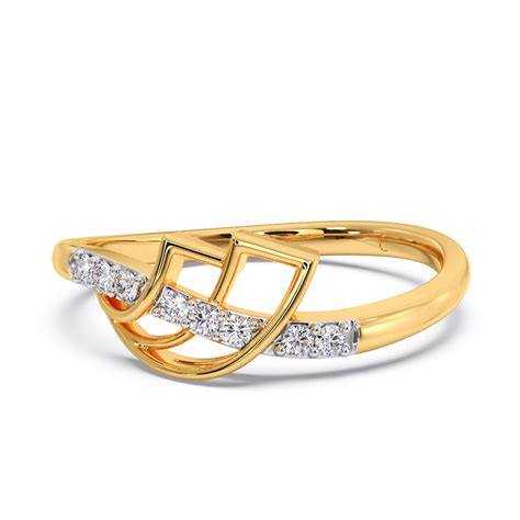 Glamorous Flow Of Rhythm Diamond Ring For Under 20k Candere By Kalyan