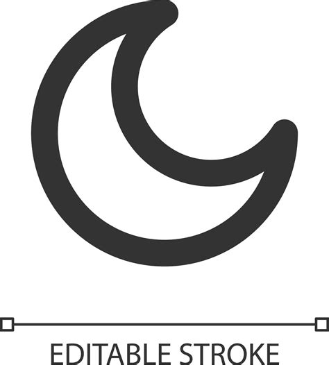 Night Mode Pixel Perfect Linear Ui Icon Nighttime Theme Moon Option Screen Darkness Adjust