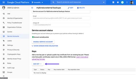 How To Set Up A Google Cloud Storage Bucket For External Backups