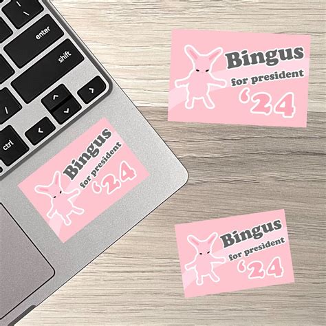 Bingus For President 2 Pack Parody Sticker Hairless Sphynx Cat 3 Inches