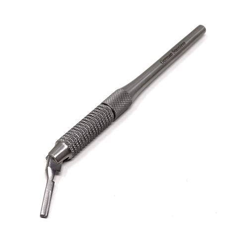 Amazon Com Deluxe 7 Position Adjustable Round Scalpel Handle 3 Stainless Steel Fits Size 9