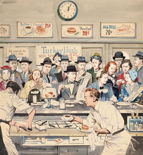 Impatience At The Counter By Stevan Dohanos American 1907 1994