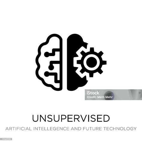 unsupervised learning icon vector on white background unsupervised
