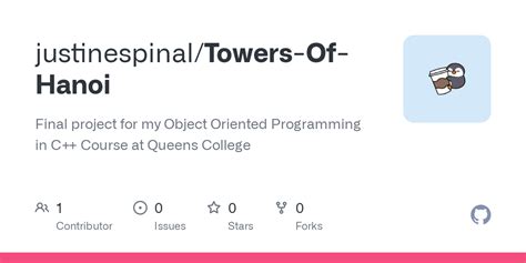 Github Justinespinal Towers Of Hanoi Final Project For My Object Oriented Programming In C